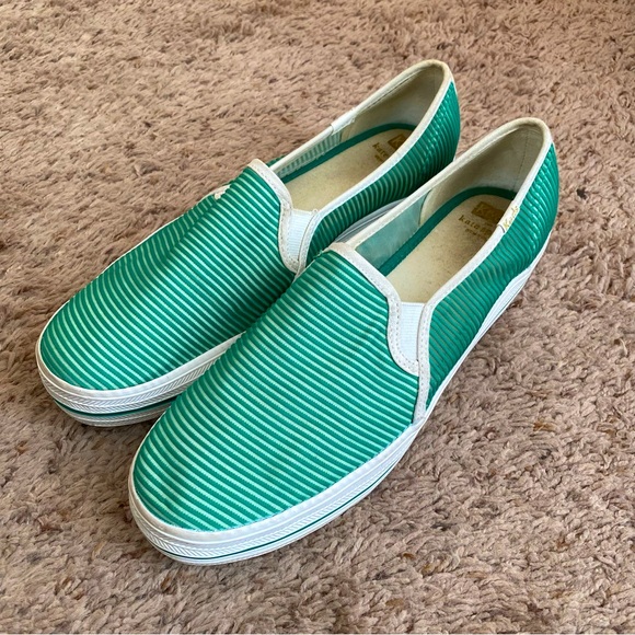 Keds | Shoes | Keds X Kate Spade Green Platform Slip On Sneakers | Poshmark